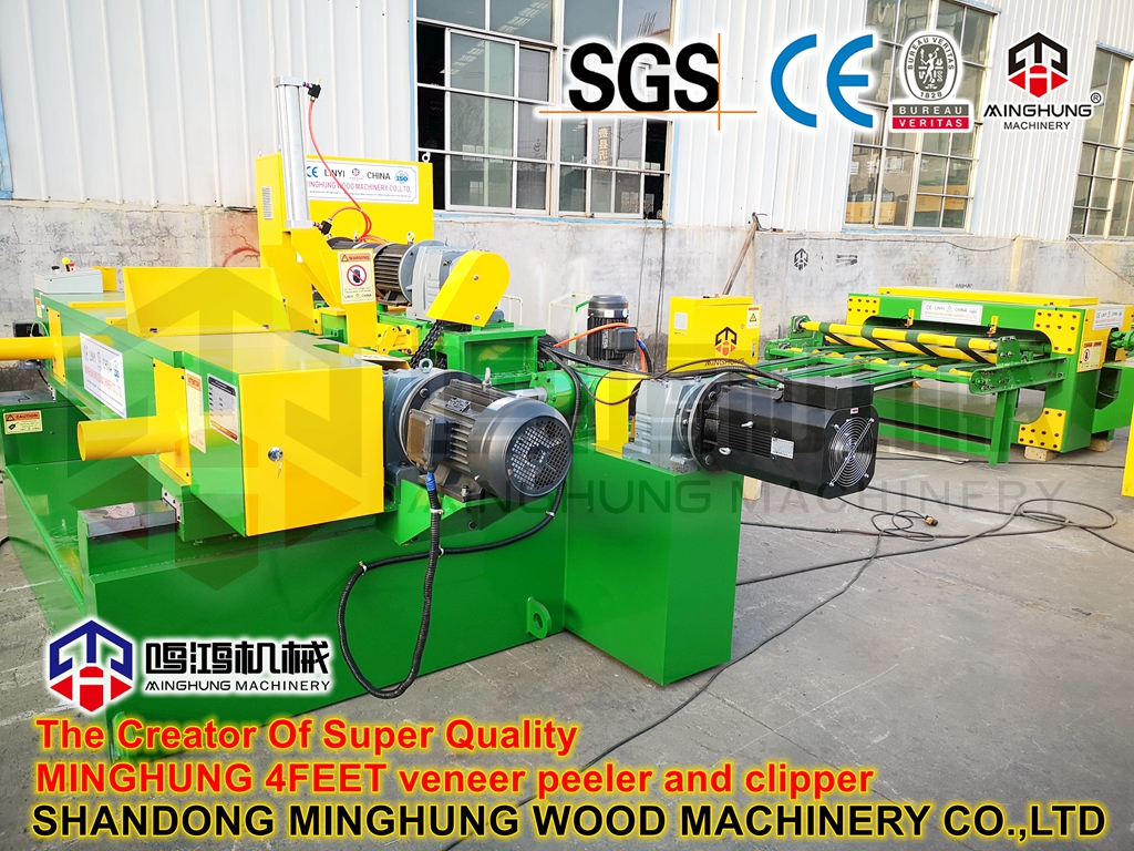 Eucalyptus Rotary Peeling Machine for Peeled Veneer Sheets - SHANDONG ...