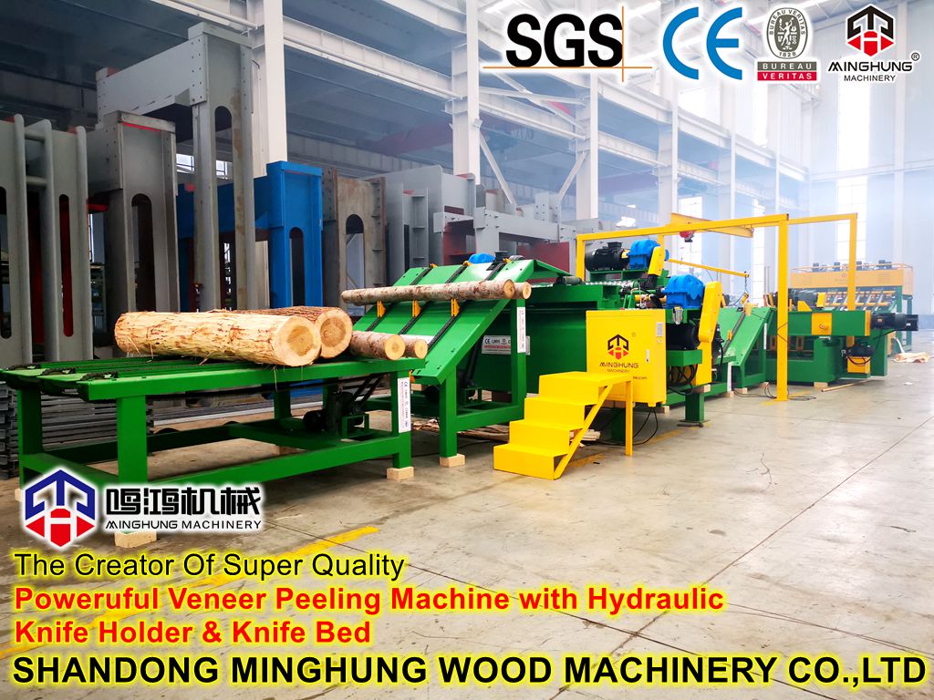Wood Veneer Rotary Peeling Lathe Machine for Plywood Veneer - SHANDONG ...