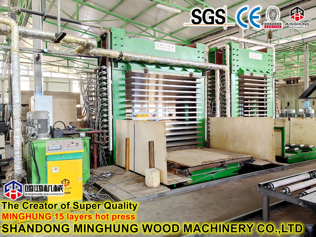 Plywood Hot Press with Auto Loader And Unloader - SHANDONG MINGHUNG ...